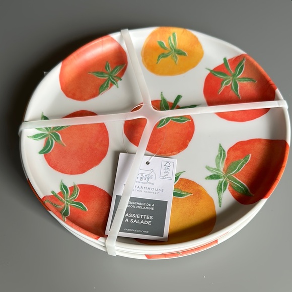 Rachel Ashwell | Dining | Nwt Rachel Ashwell Salad Plates Tomato Design ...